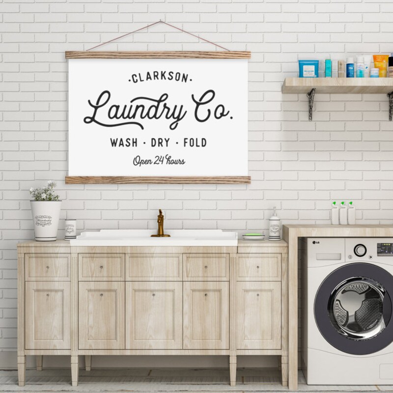 Hanging Laundry Sign - Etsy