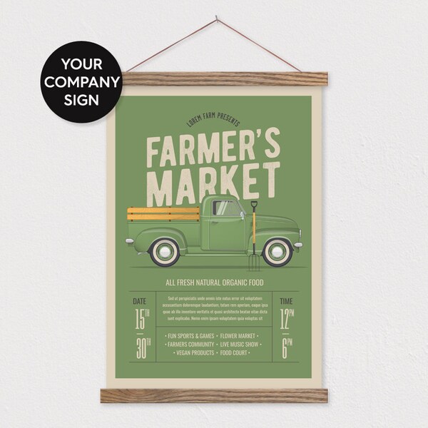 Farmers Market Sign - Etsy