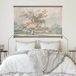 Large Oak Tree- Large Hanging Canvas Tapestry With Wood Frame - Etsy