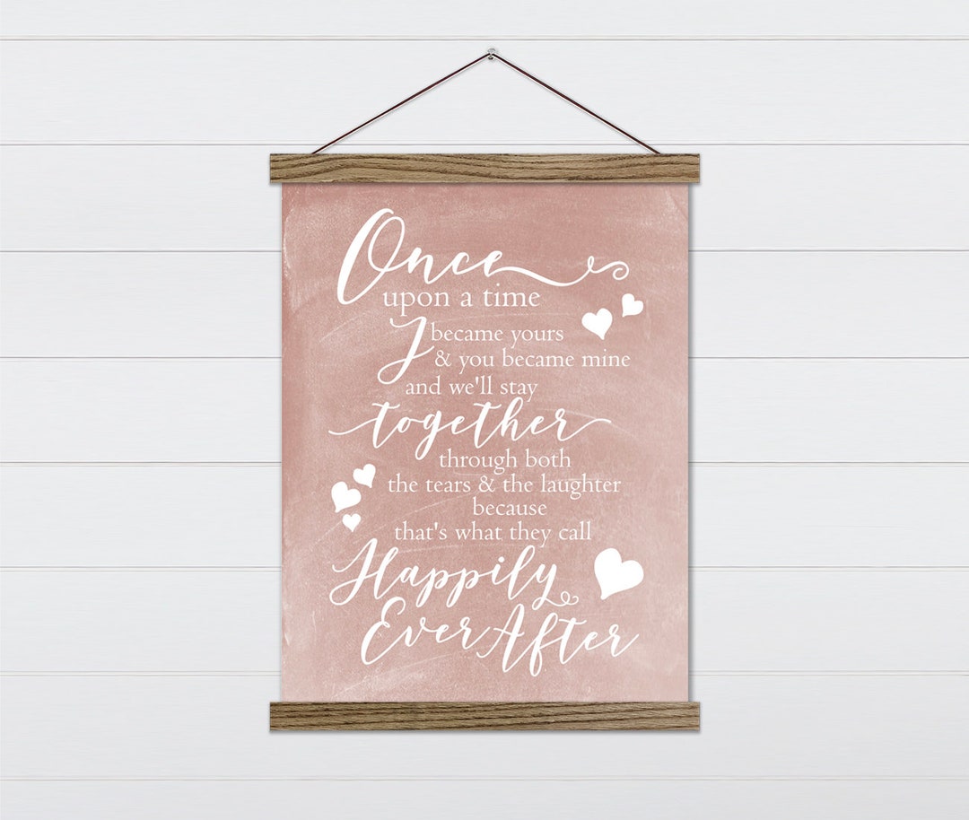 Once Upon a Time Word Art - Farmhouse Romantic Wall Decoration - Etsy UK