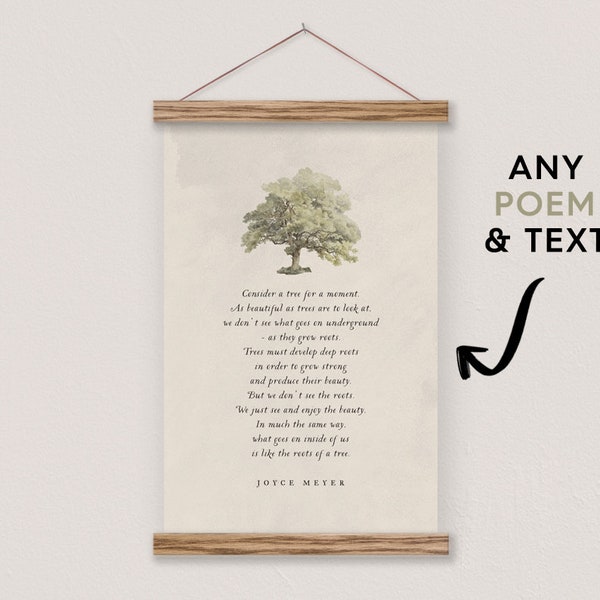 The Oak Tree Poem Frame - Etsy Canada