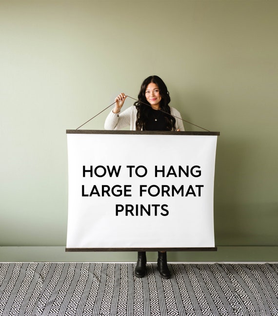 How to Hang Large Format Prints Our Hanger Frames Can Hang a | Etsy