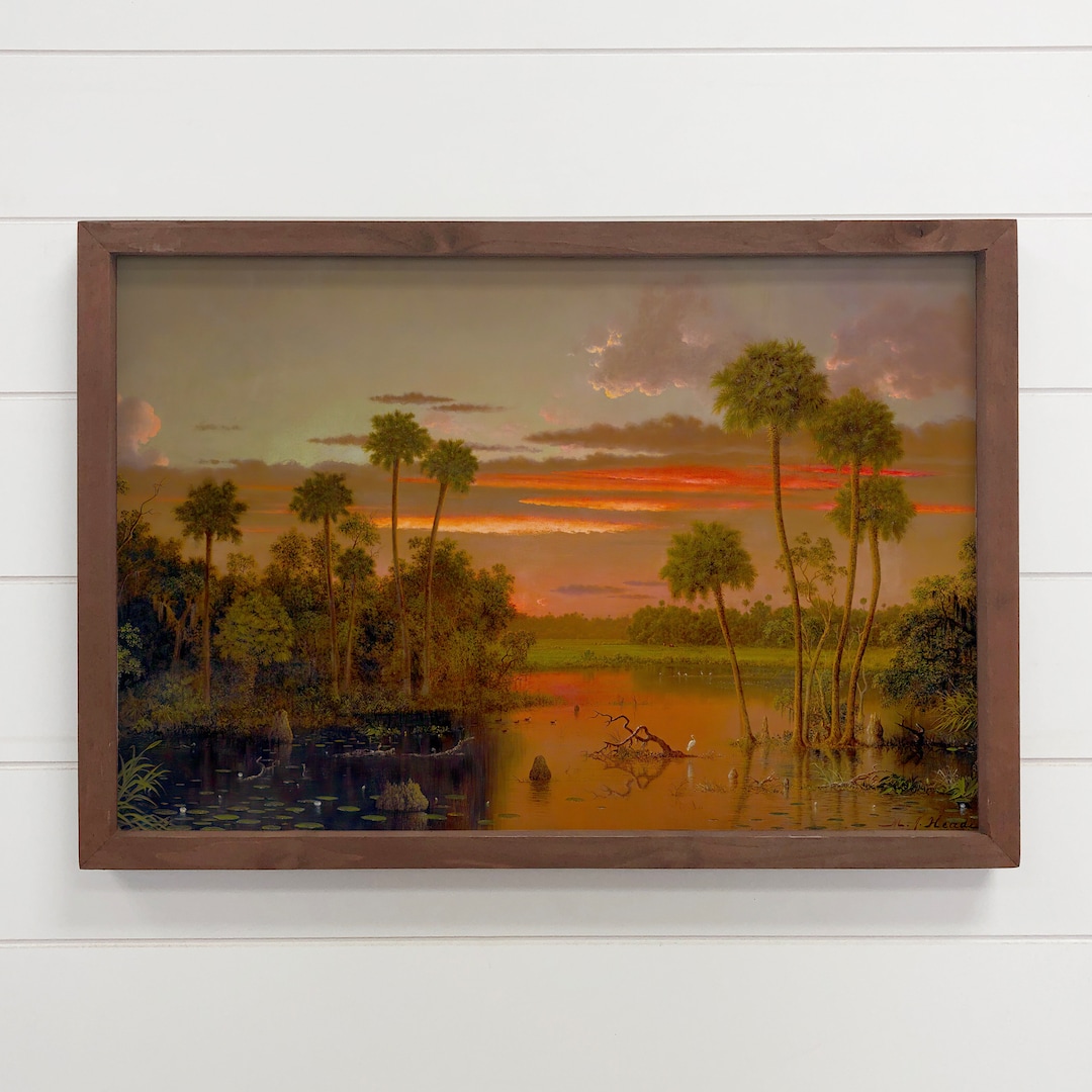 Great Florida Sunset - Landscape Canvas Wall Art - Framed - Etsy