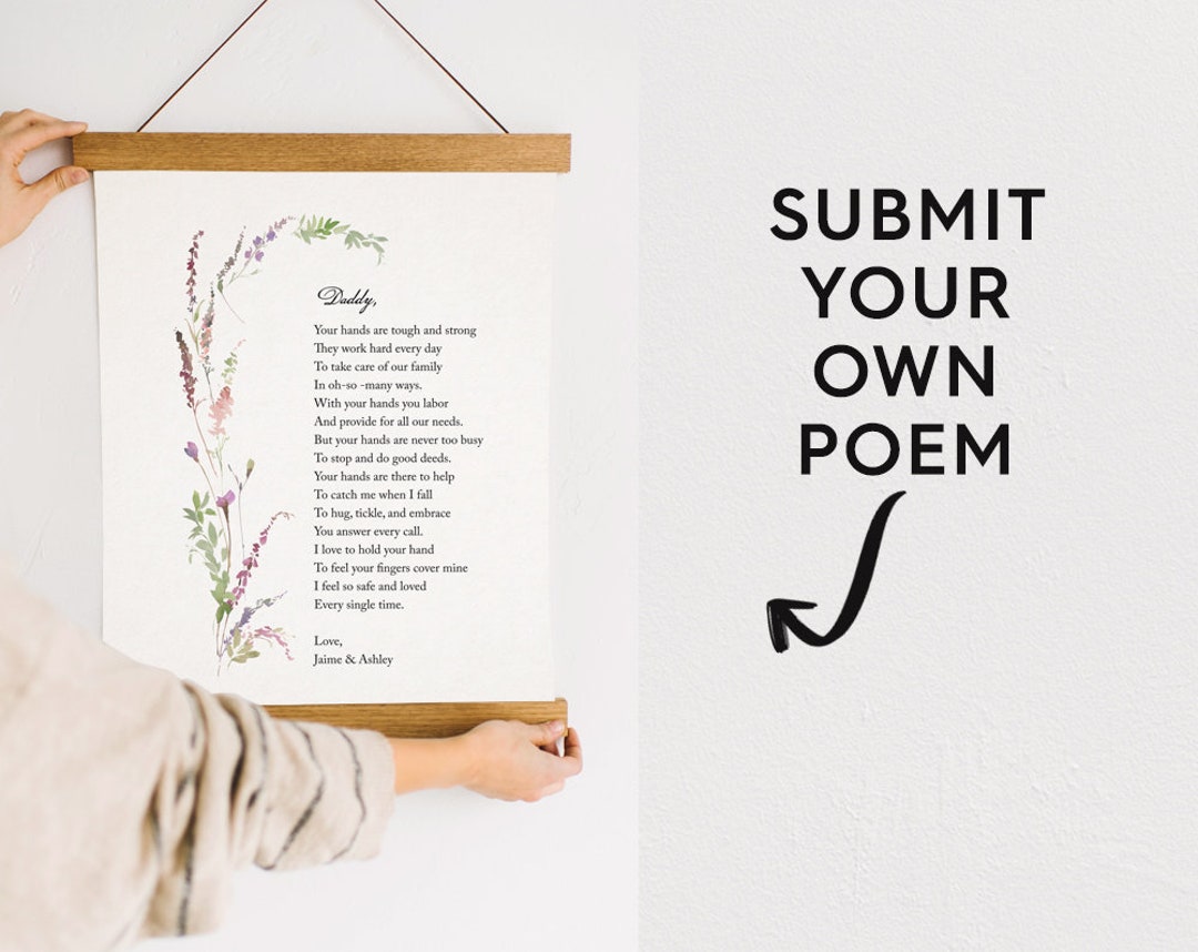 Watercolor Wildflower Wall Art - Custom Watercolor Poems - Custom Wild ...