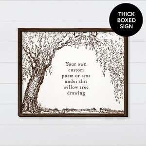 Willow Tree Poem or Quote - Your Own Text on This Custom Canvas-pix - Etsy