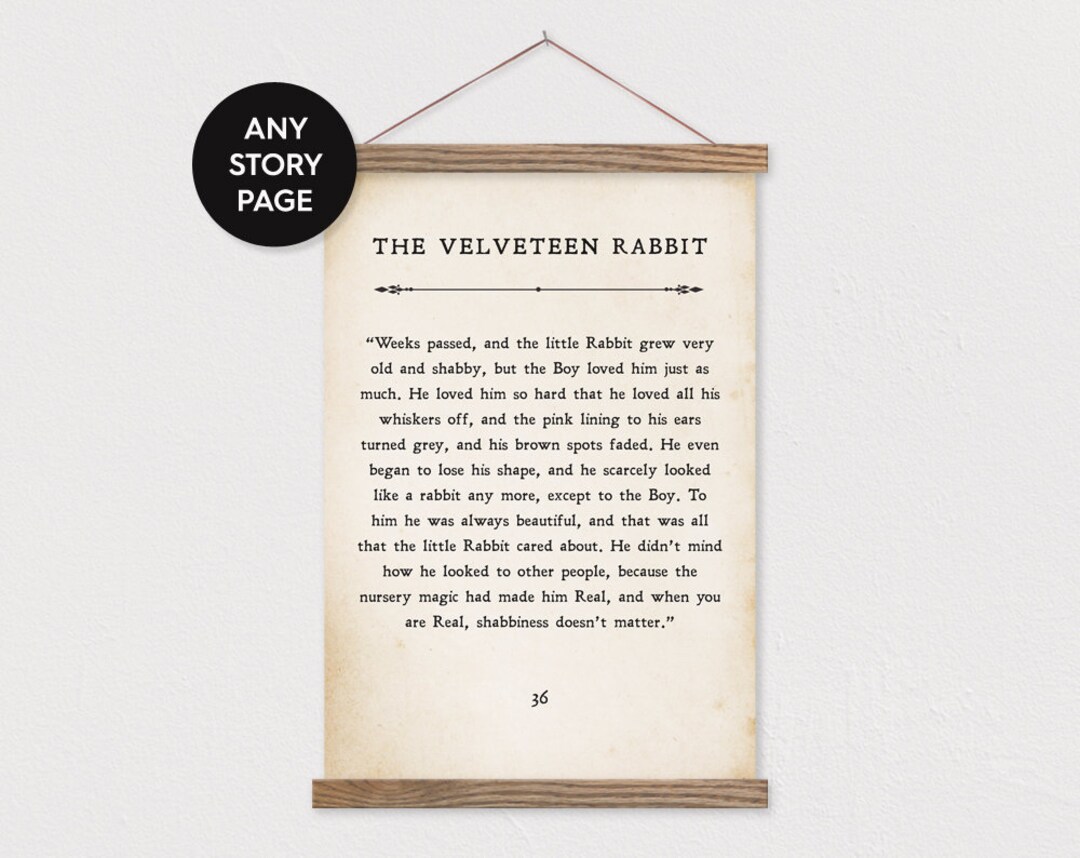 Custom Story Page or Poem- Printed on Canvas With Hanger Frame With Any ...