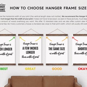 Map Hanger Frame Magnetic Wood Poster Hanger | Etsy