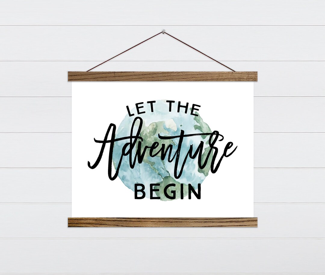 Let the Adventure Begin Word Wall Art - Nursery Wall Decor - Farmhouse ...