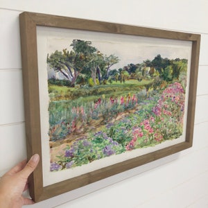 Flower Garden in Bloom - Framed Nature Art - Cottage Art - Etsy