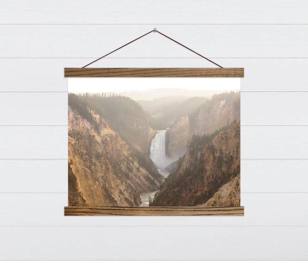 Yellowstone Artist Point Painting - Farmhouse Nature Wall Décor ...