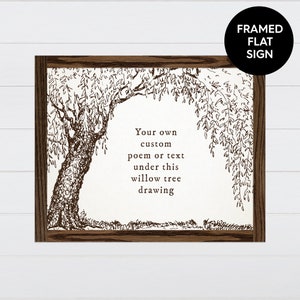 Willow Tree Poem or Quote - Your Own Text on This Custom Canvas-pix - Etsy