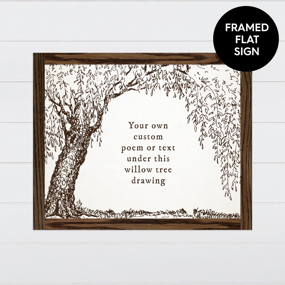Willow Tree Poem or Quote Your Own Text on This Custom - Etsy Canada