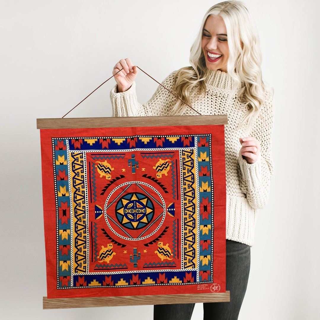 Bandana Frame - Wooden Magnetic Hanger Frame for Bandanas and Scarves ...