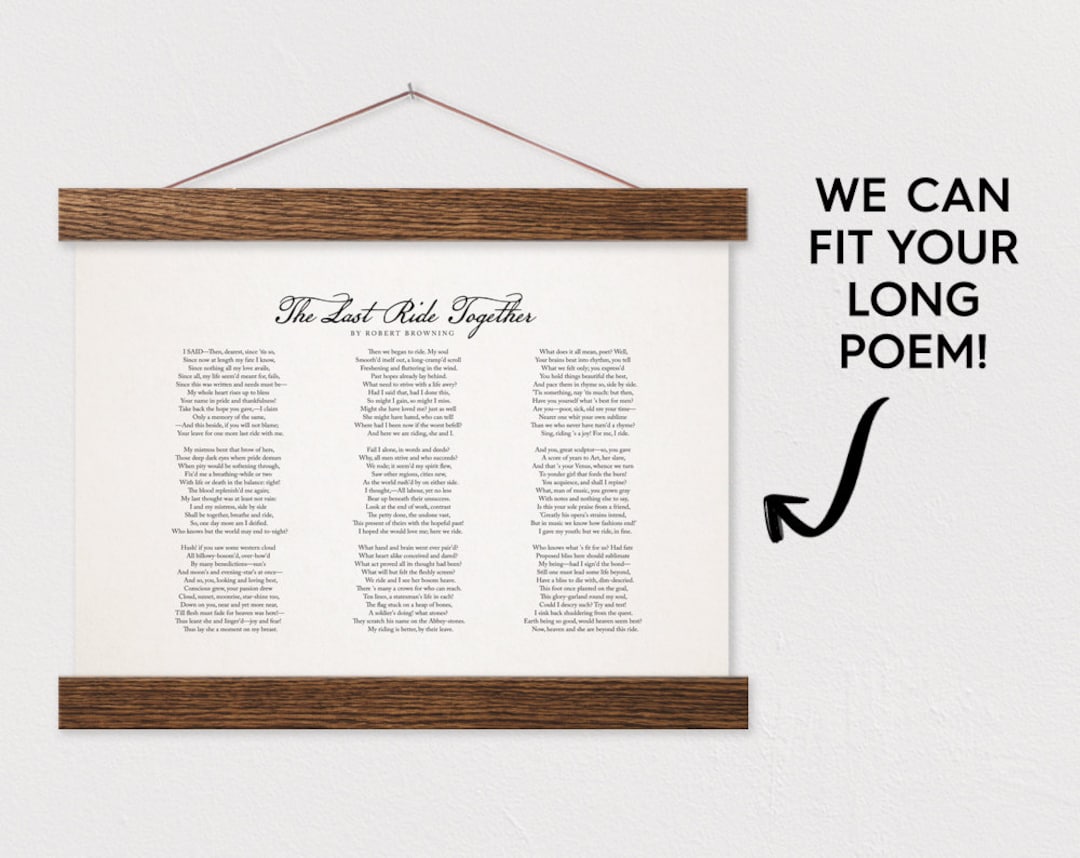 We Can Print Your Long Poem Long Poem 3 Columns On Canvas With Frame