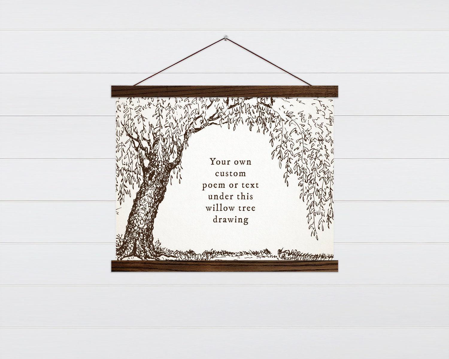 Willow Tree Poem or Quote - Your Own Text on This Custom Canvas-pix - Etsy