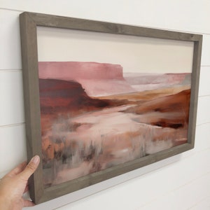 Red Rock Abstract Painting - Nature Landscape Canvas Artwork - Etsy