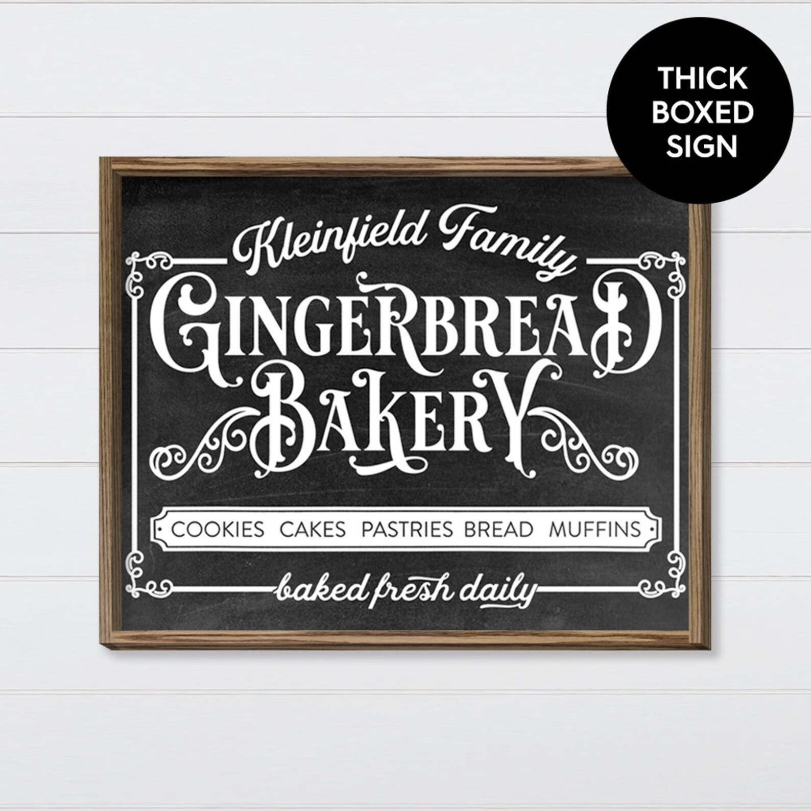 Gingerbread Bakery Sign Farmhouse Custom Holiday Sign - Etsy