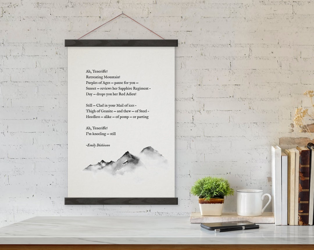Custom Mountain Poem Art Print on Canvas With Hanger Frames - Any Pix ...