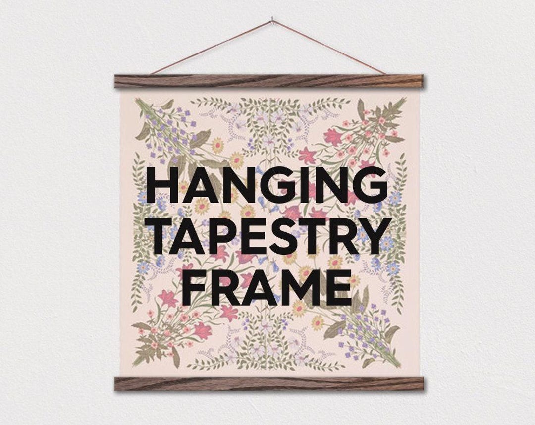 Tapestry Frame - Hanging Magnetic Wood Hanger Frames for Scarf or ...