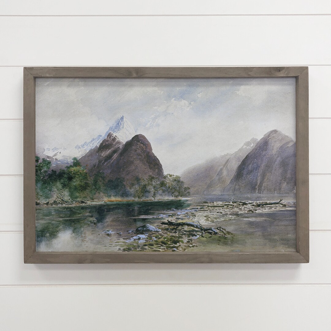 Milford Sound New Zealand - Landscape Canvas Art - Farmed - Etsy