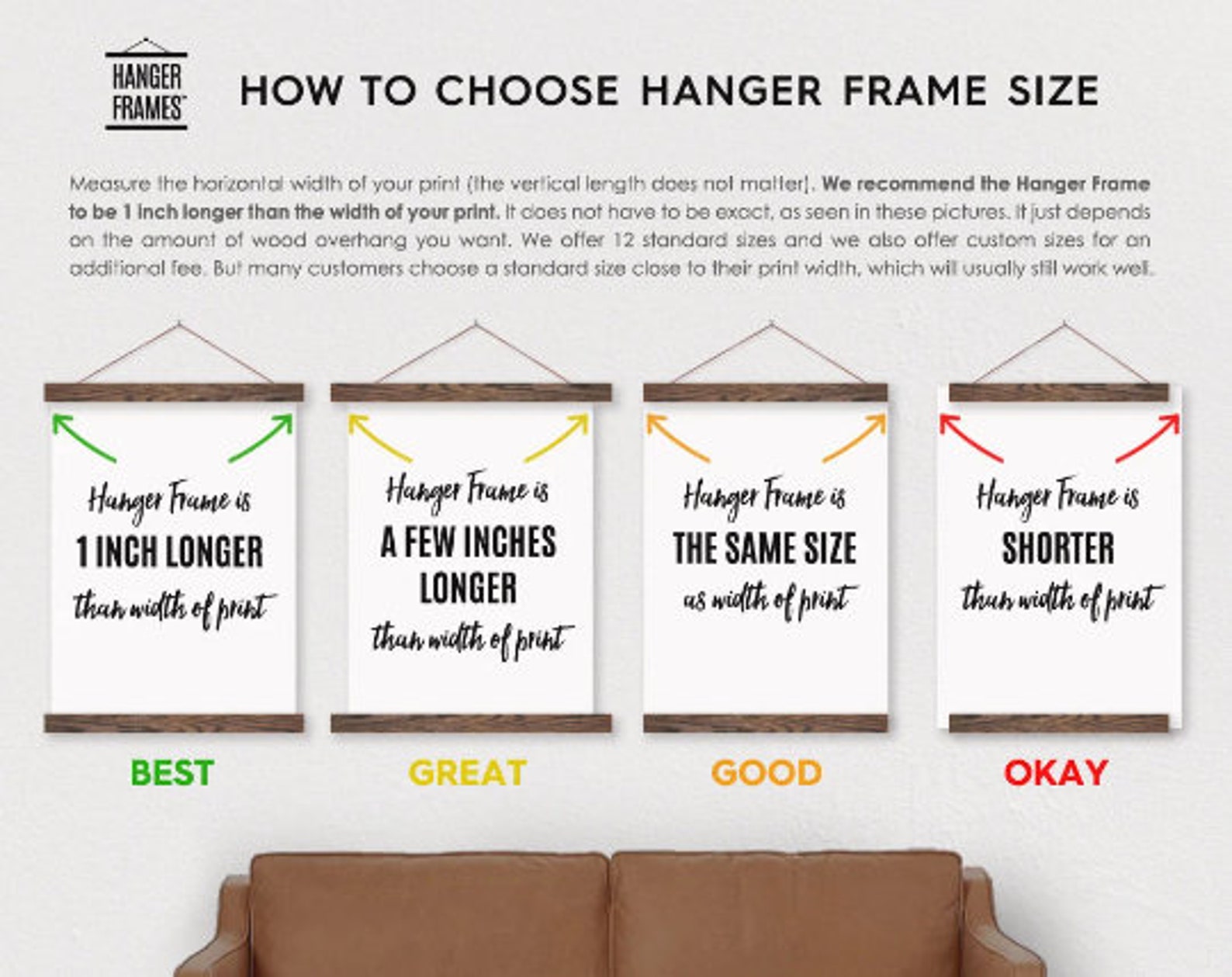 Map Hanger Frame Magnetic Wood Poster Hanger - Etsy