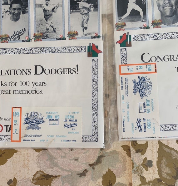 1990 Dodgers Target Baseball Cards Set WITH Ticket Stub Vs | Etsy