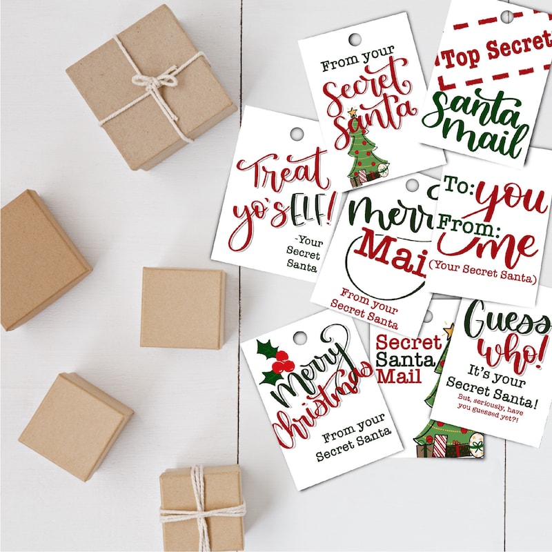 Secret Santa Tags - Etsy