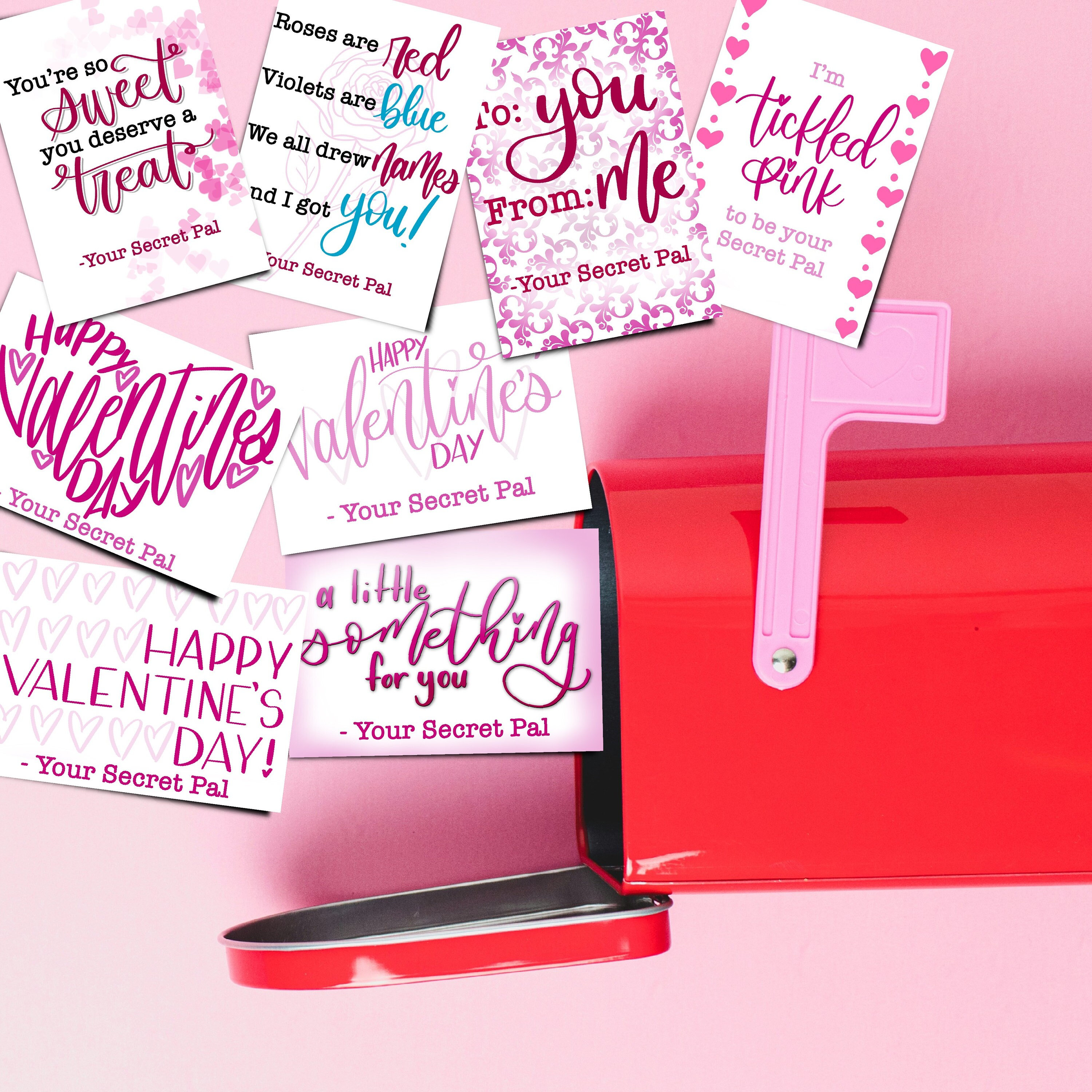 NEW! PRINTABLE Secret Pal Gift Tags | Valentine Theme | Set of 8 | 2 ...