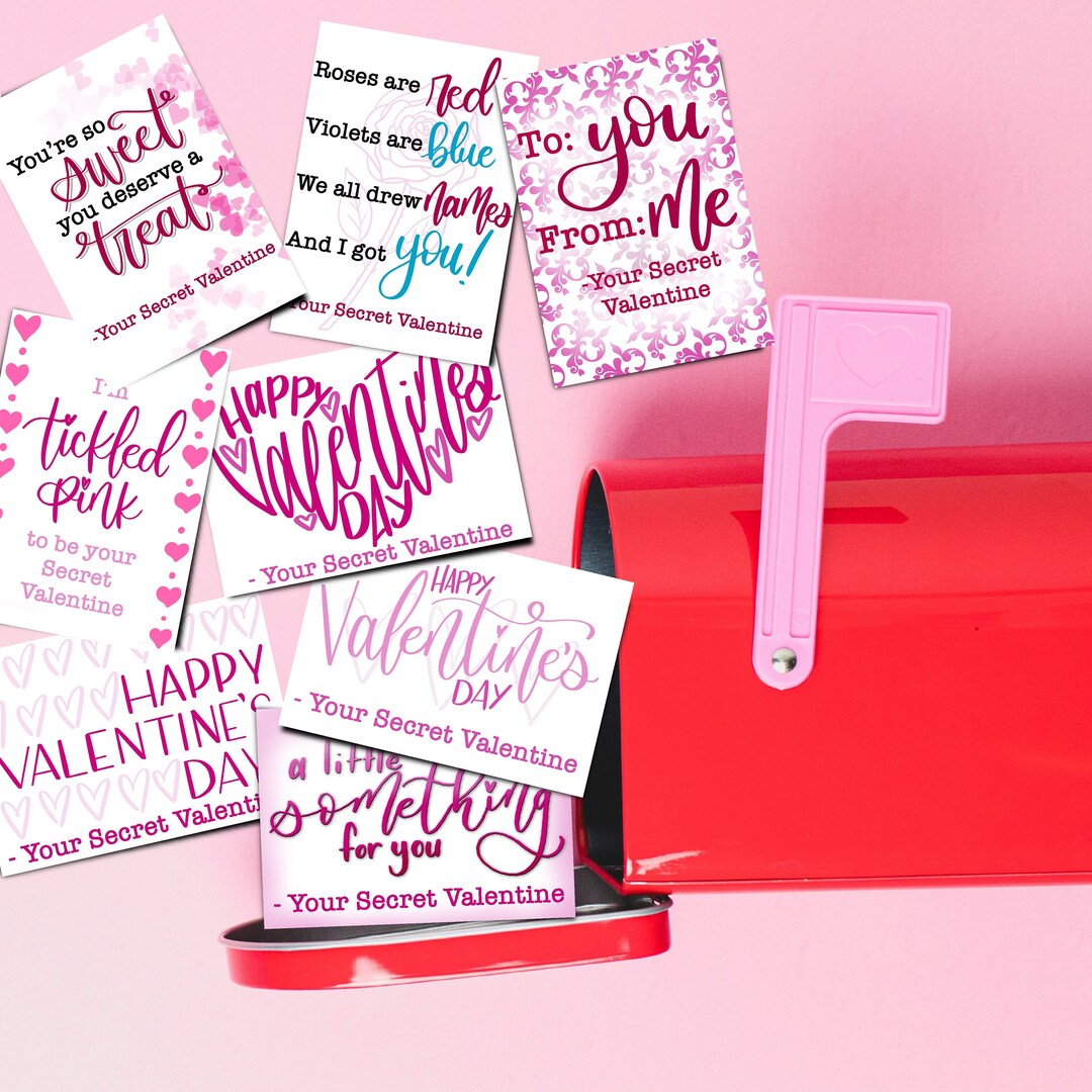 NEW! PRINTABLE Secret Valentine Gift Tags | Valentine Theme | Set of 8 ...