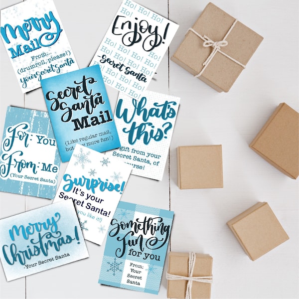 Secret Santa Tags - Etsy