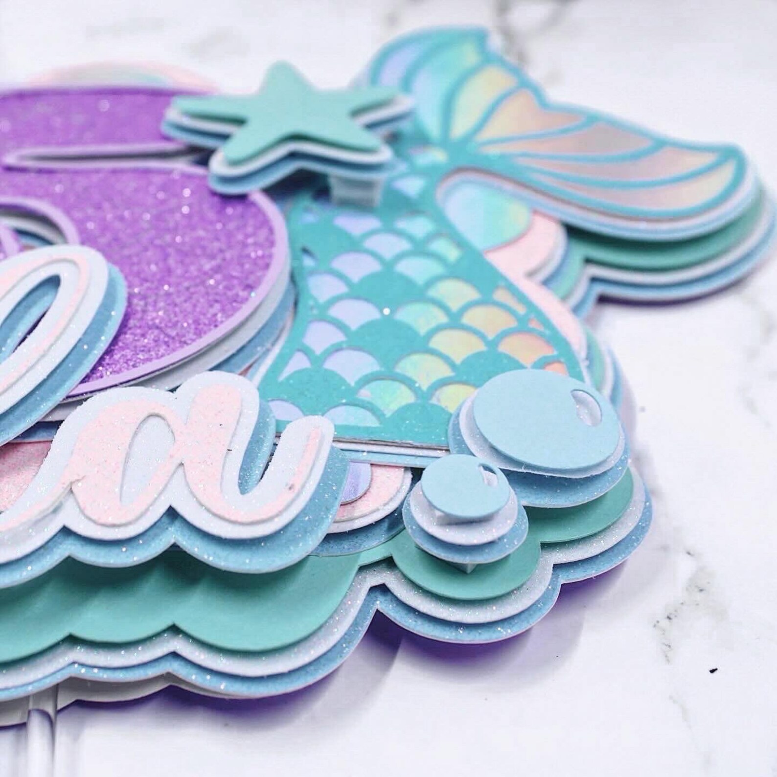 Pastel Mermaid Underwater Birthday Cake Topper - Etsy