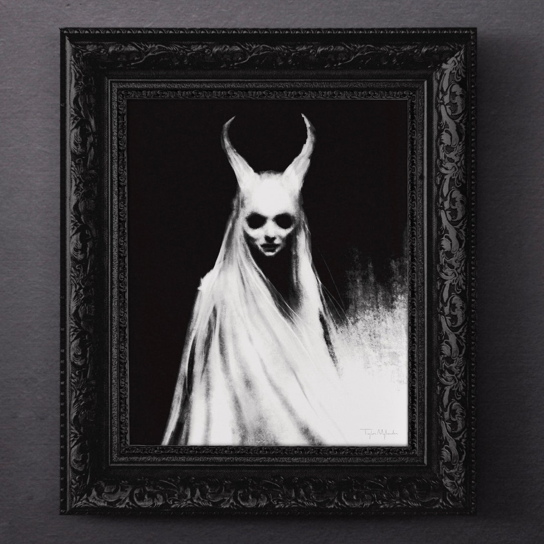 Demon of Light Art Print, Haunting Surreal Creature, Dark Gothic Decor ...