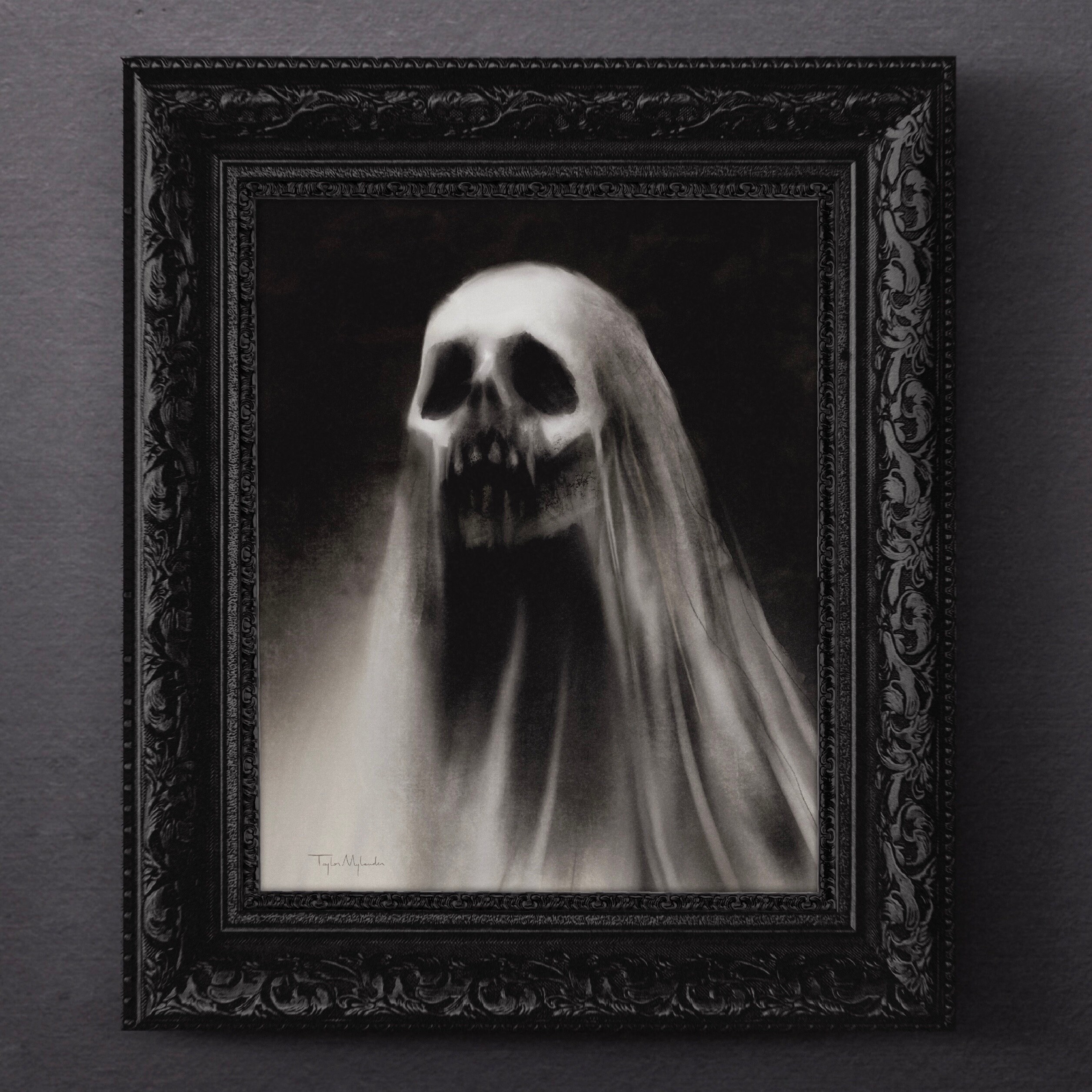 Ghost of the Macabre Art Print, Disturbing Bizarre Portrait, Dark ...
