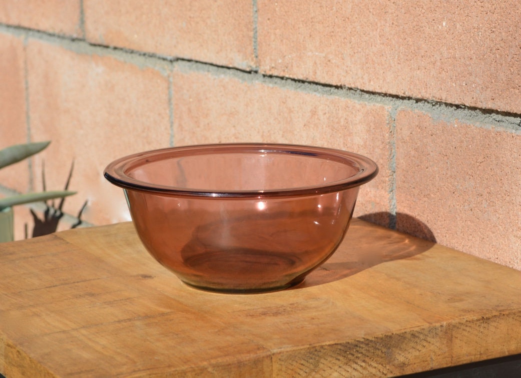 Vintage Pyrex Cranberry Vision Ware Glass 322 1L Mixing Bowl | Etsy