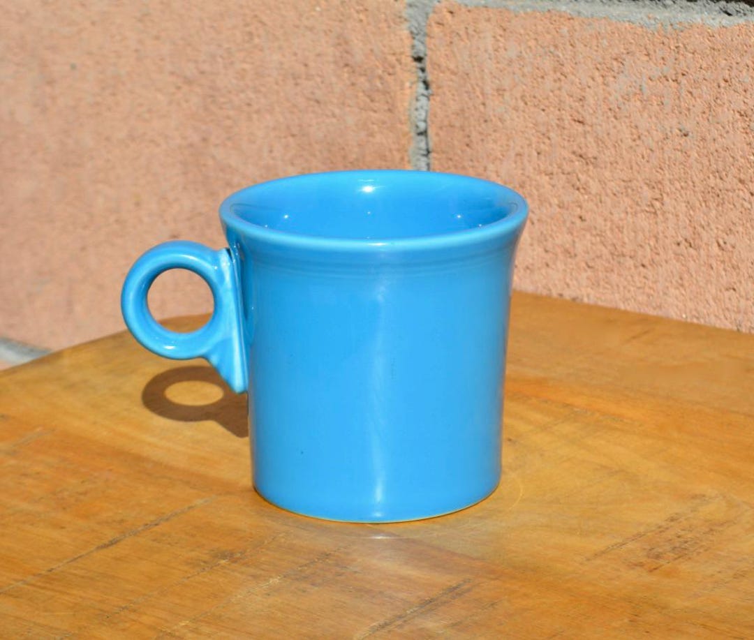 Vintage Fiestaware Ring Handle Mug - Contemporary P86 Peacock Blue ...