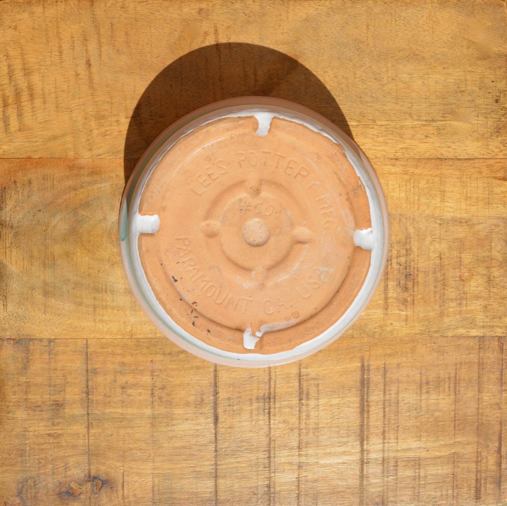 Vintage Lee Pottery Small Round Ceramic Planter Hand | Etsy