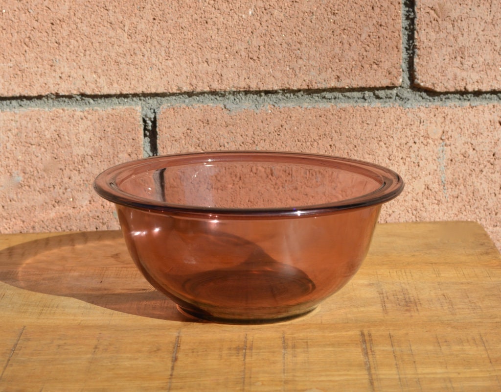 Vintage Pyrex Cranberry Vision Ware Glass 322 1L Mixing Bowl | Etsy