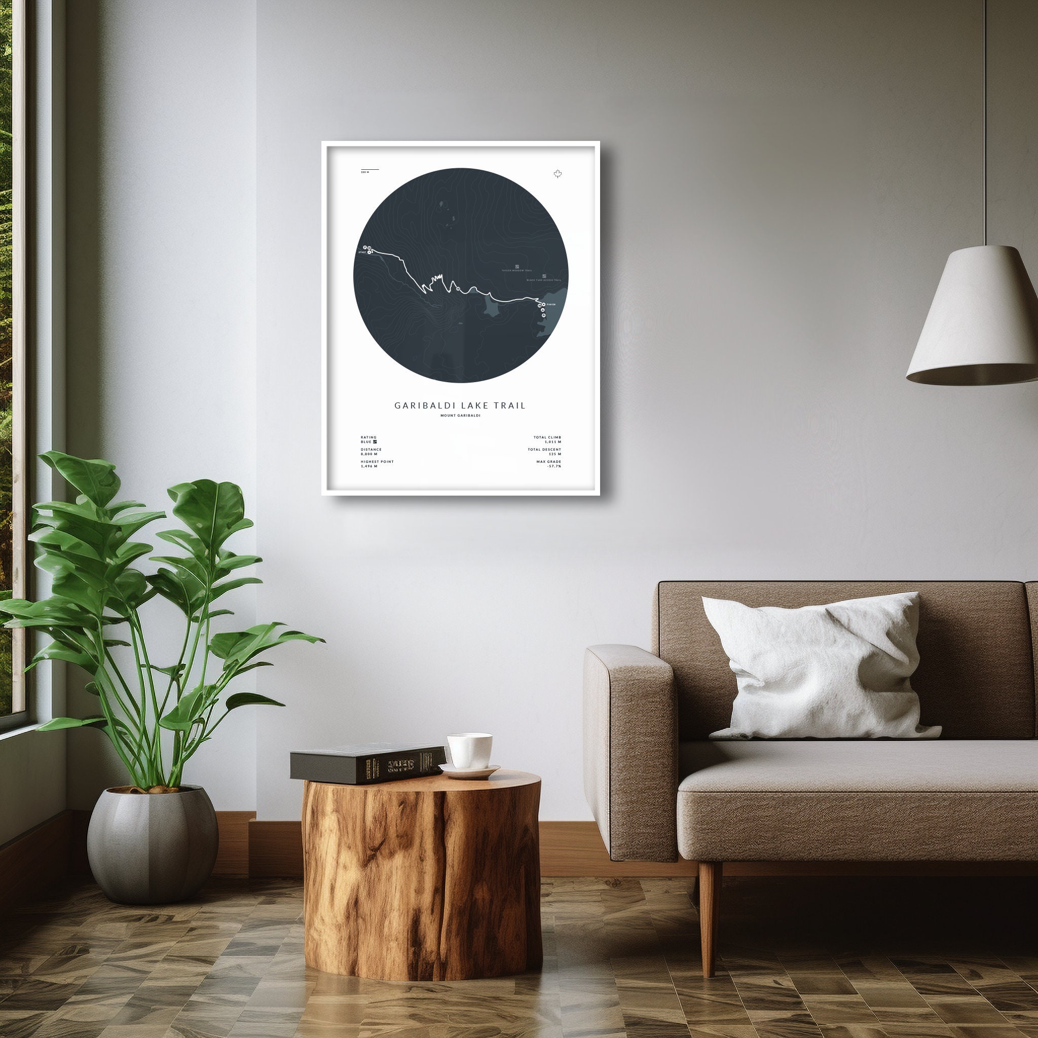 Garibaldi Lake Trail Map Poster Whistler BC Trail Map - Etsy