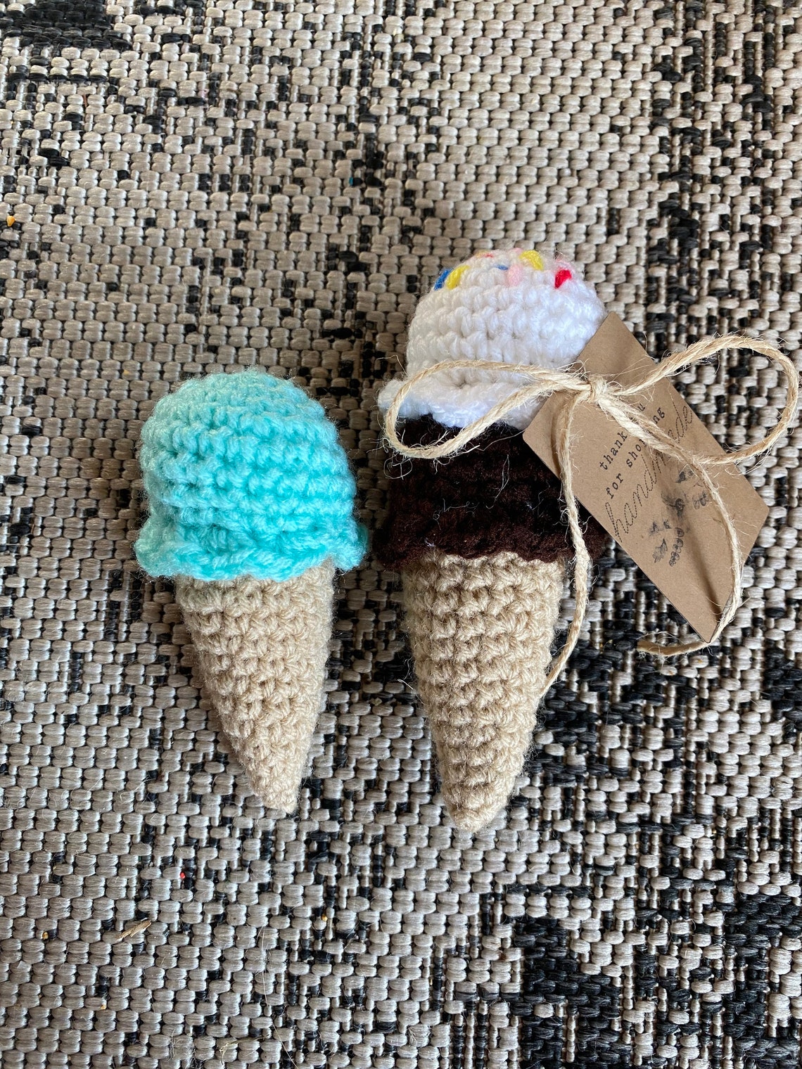 Crochet Ice Cream Cones Set of 2 - Etsy Singapore