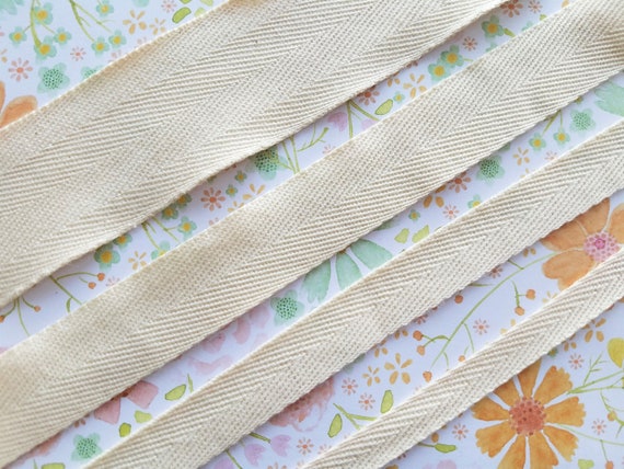 Natural Soft Cotton Woven Ribbon Cut to Length 1-3-5 Yards - Etsy