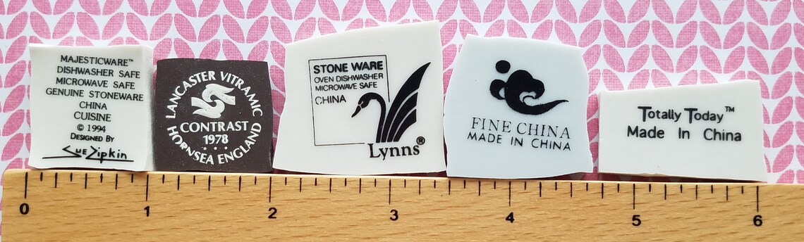 20 Vintage & Newer Backstamps Mosaic Tiles Handcut China - Etsy