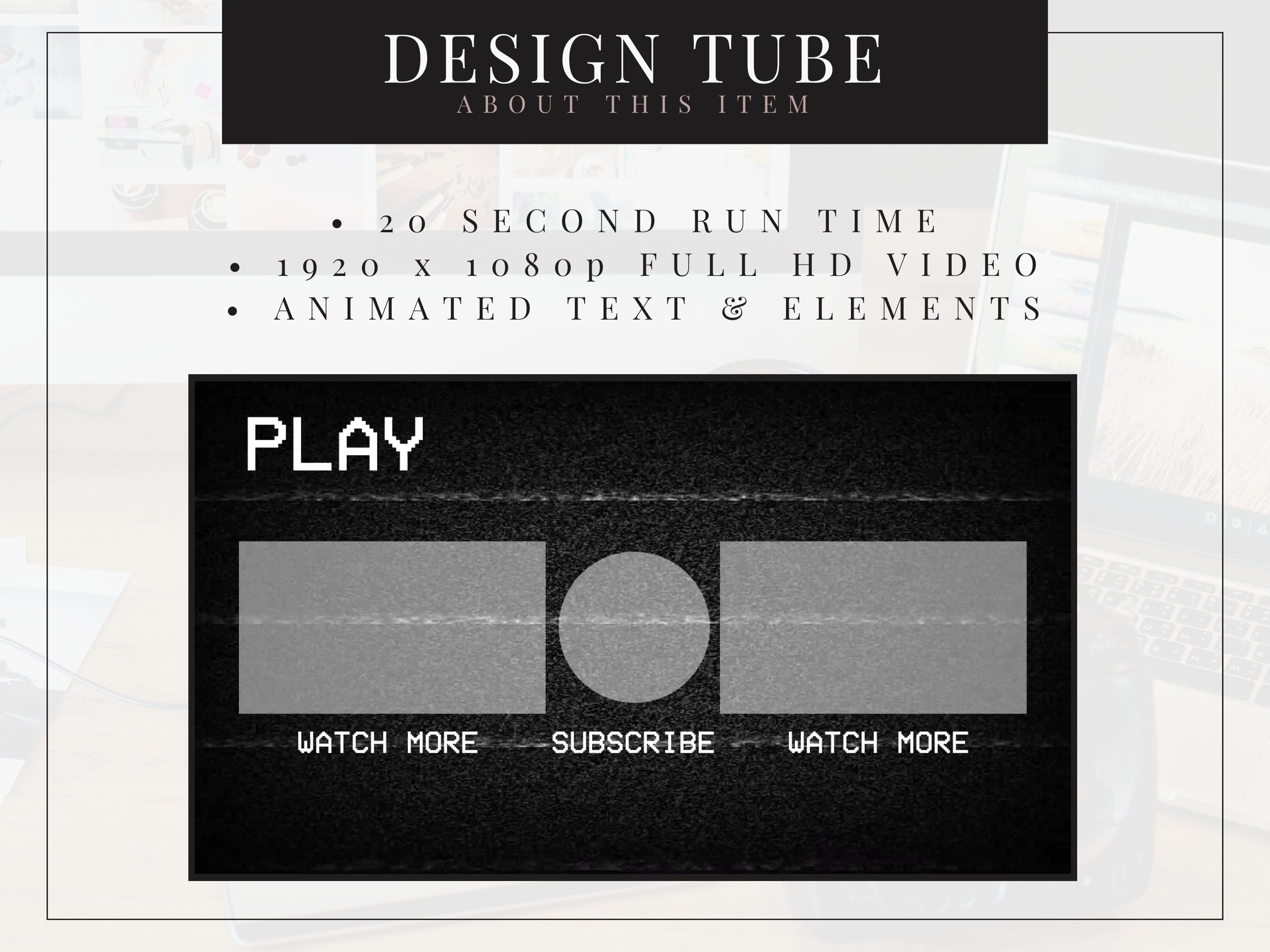 Animated VHS Youtube Endscreen Retro VCR Youtube Outro Video - Etsy