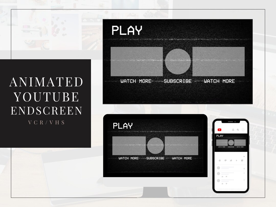 Animated VHS Youtube Endscreen Retro VCR Youtube Outro Video - Etsy