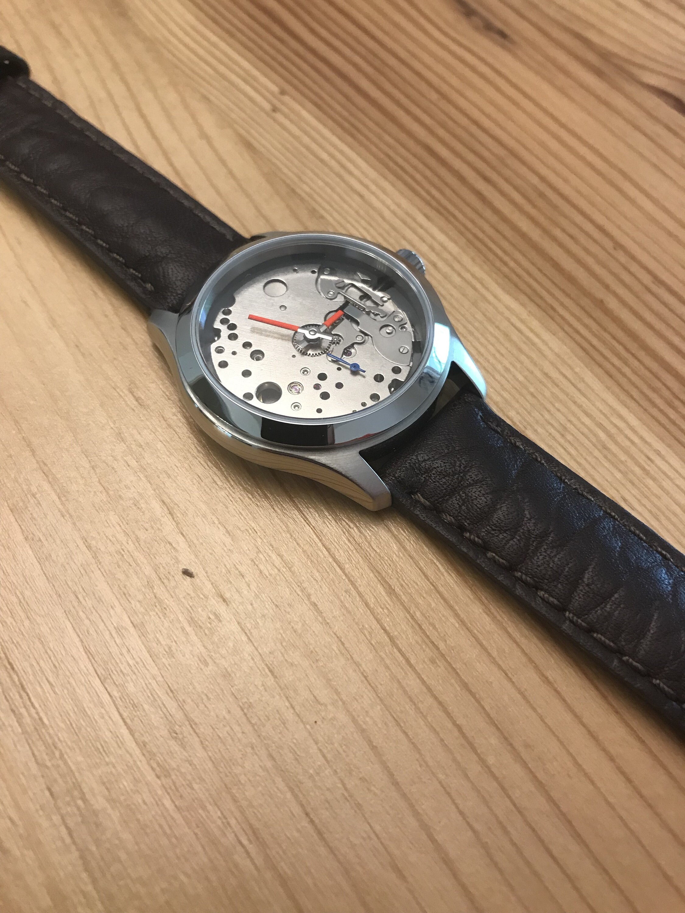 Glass Small: A Custom Open-face Watch. Stainless Steel W/ Screw-down ...