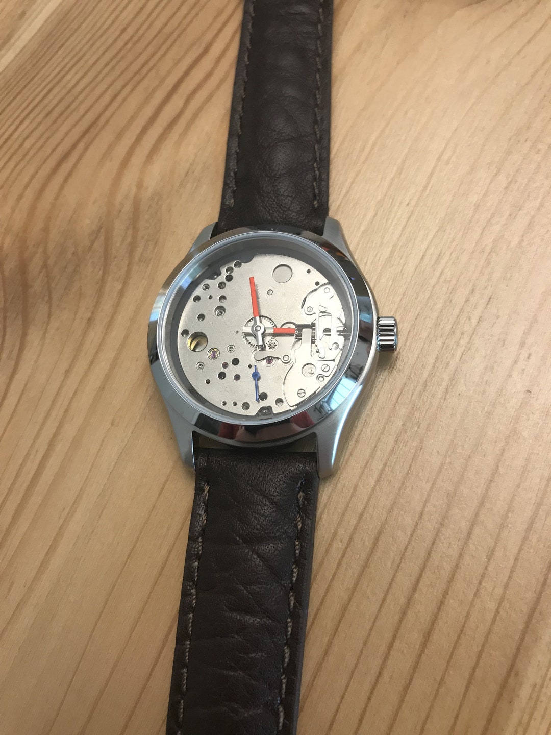 Glass Small: A Custom Open-face Watch. Stainless Steel W/ Screw-down ...