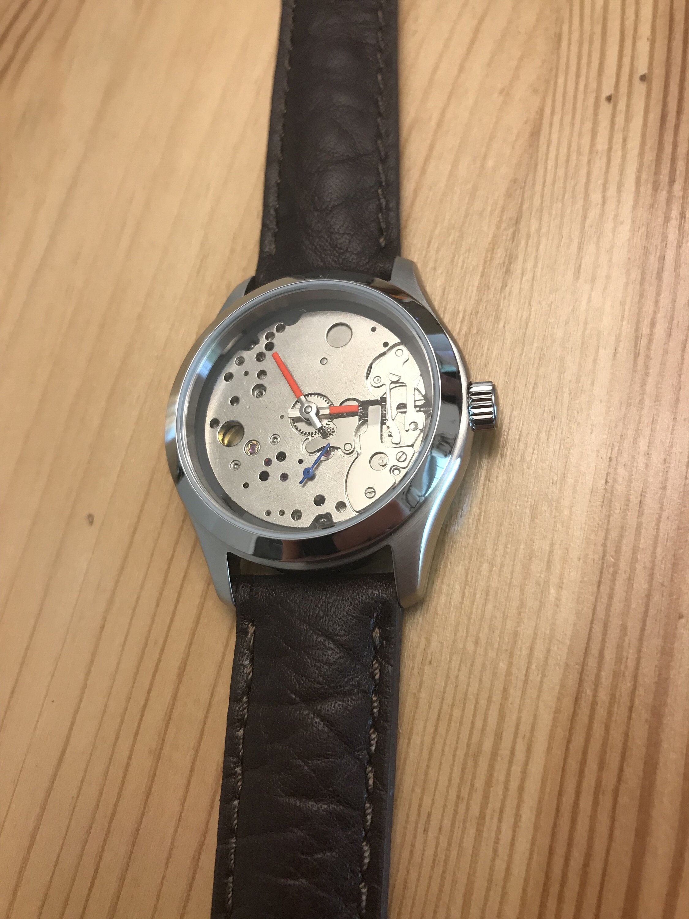 Glass Small: A Custom Open-face Watch. Stainless Steel W/ Screw-down ...