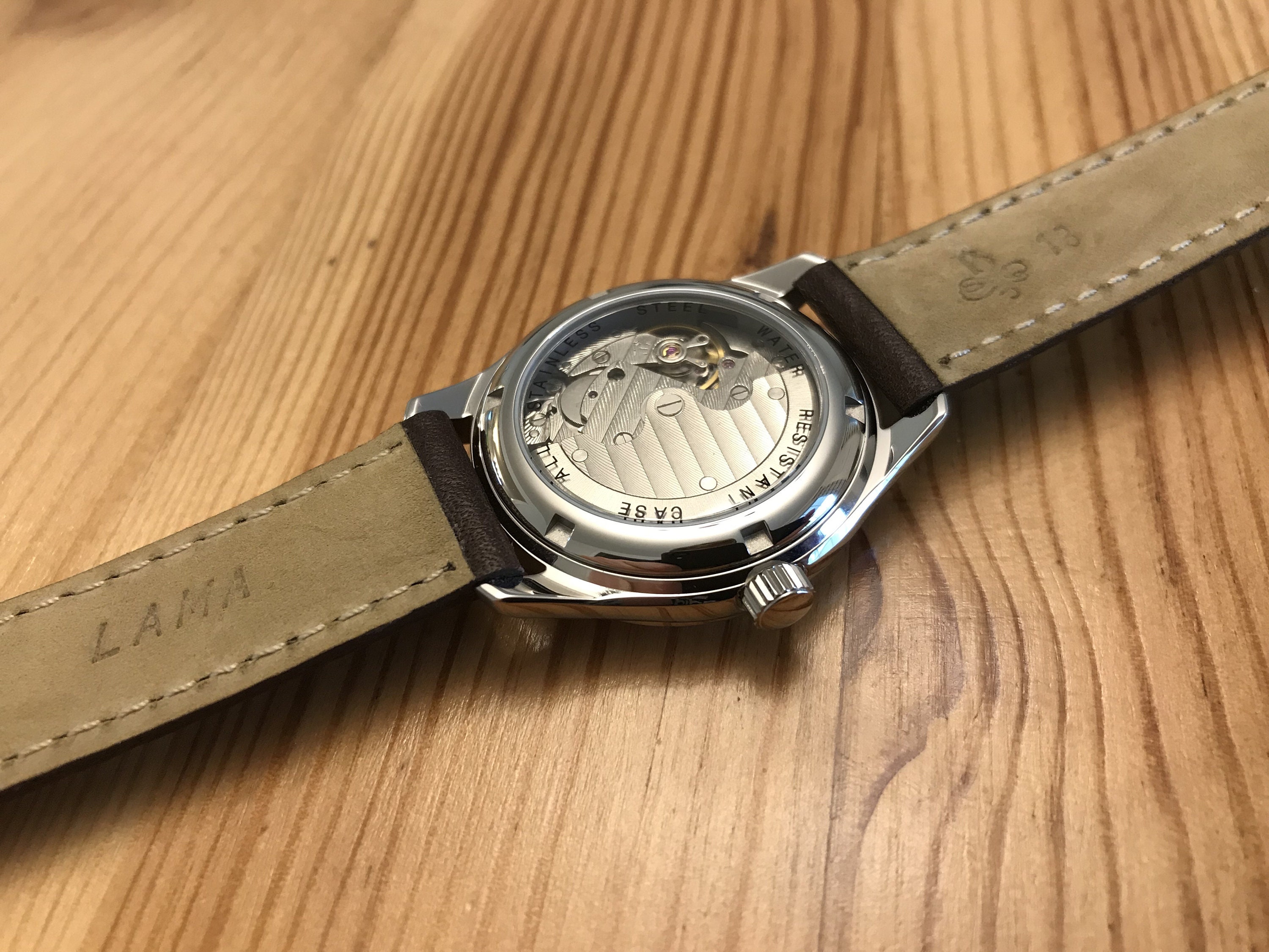 Glass Small: A Custom Open-face Watch. Stainless Steel W/ Screw-down ...