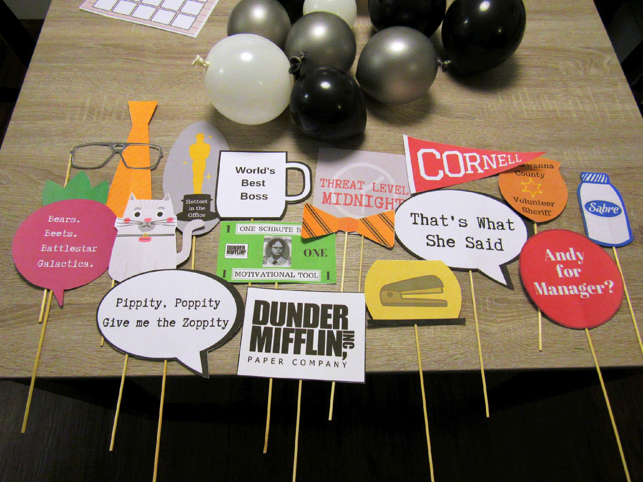 The Office - Photo Props - Digital Download - Photobooth Props, Photo ...