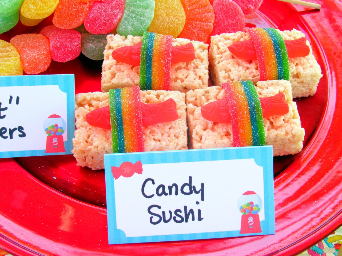 Candy Themed Pool Party Pack - Digital Download - 14 Items - Etsy