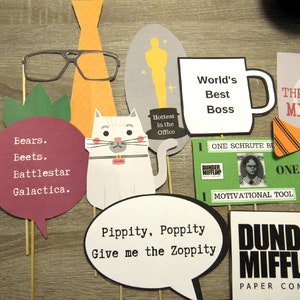 The Office Photo Props Digital Download Photobooth | Etsy